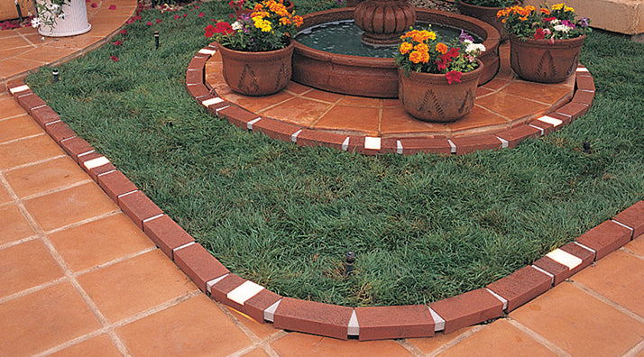 Let’s Edge It!® Plastic Brick Edging with Optional Built-In Solar Ligh ...